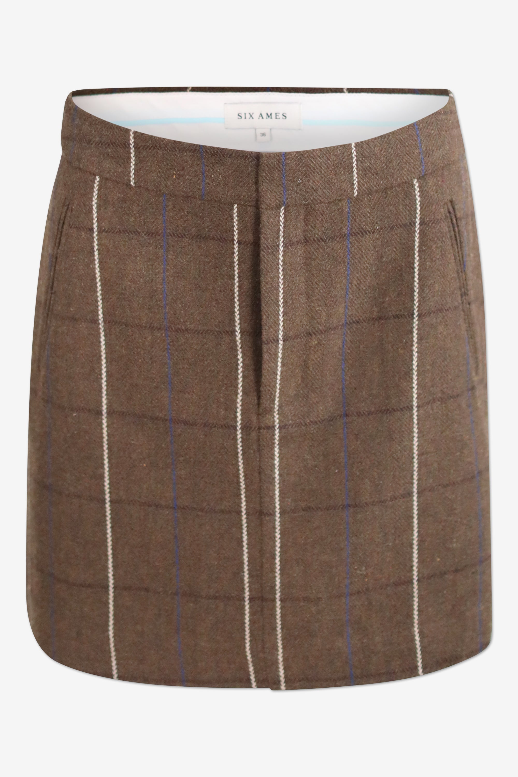 AMINA SKIRT | Brown english check